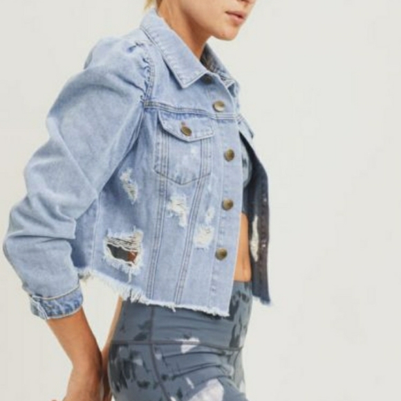 Torie Square | Jackets & Coats | Distressed Denim Jacket | Poshmark